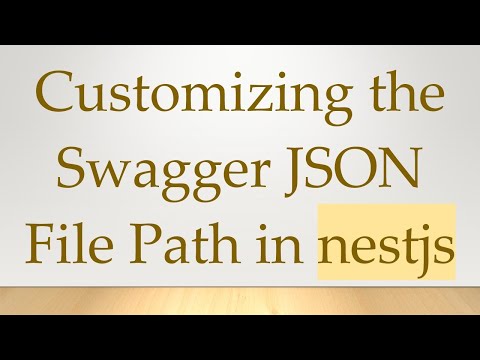 Customizing the Swagger JSON File Path in nestjs