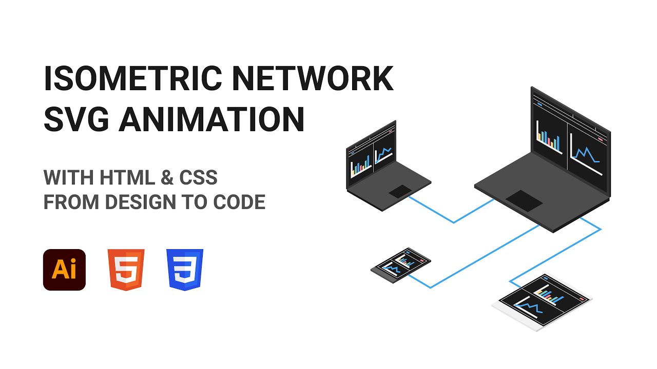 Isometric Network SVG Animation | HTML & CSS | From Design To Code