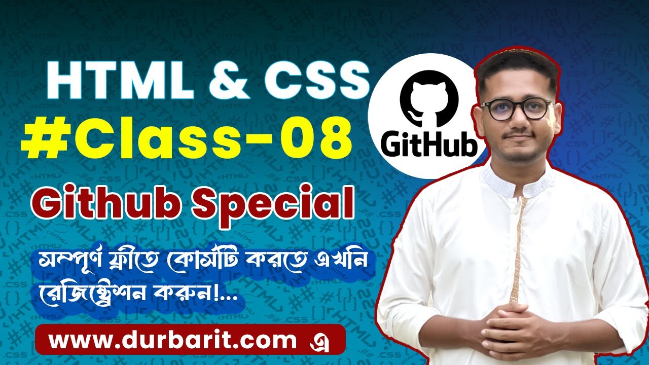 HTML & CSS Tutorial for Beginners - Class 8 :  Github Special