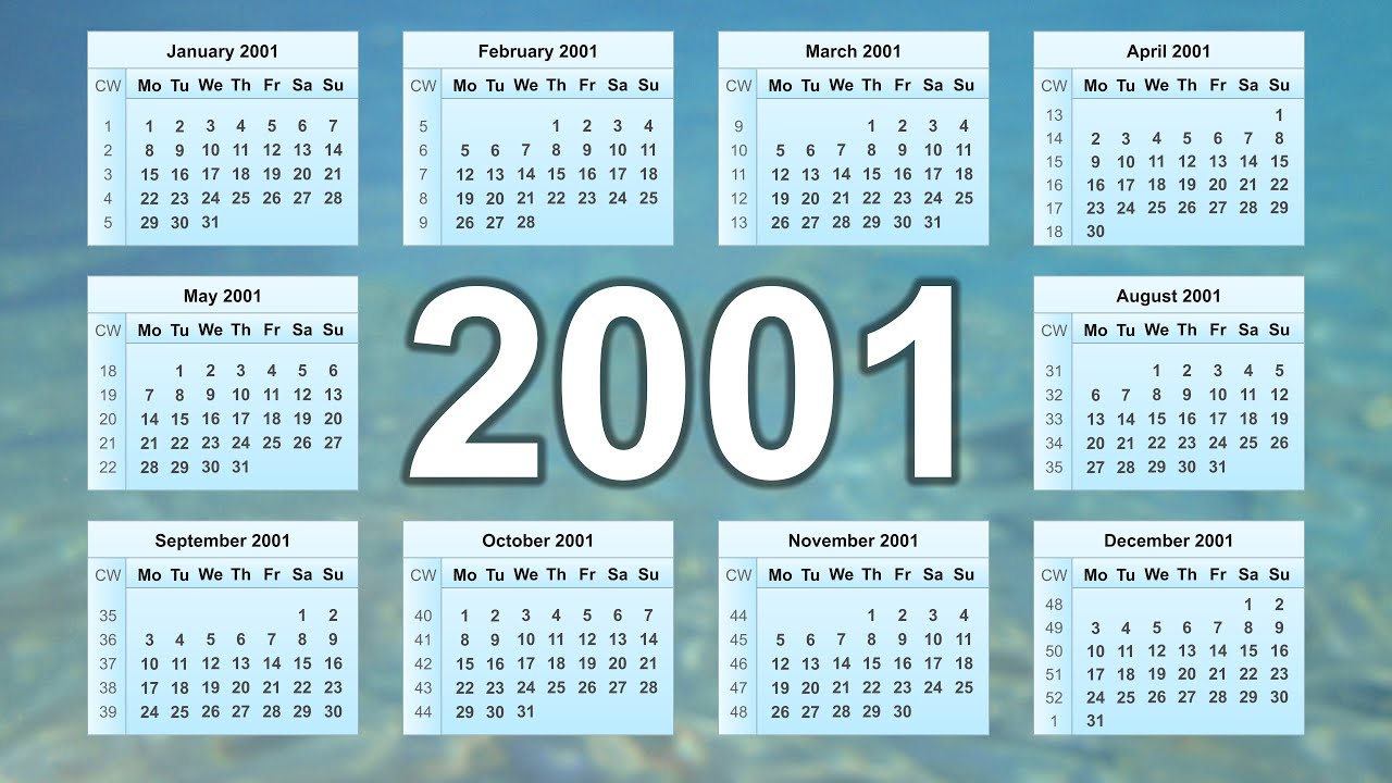 2001 Calendar