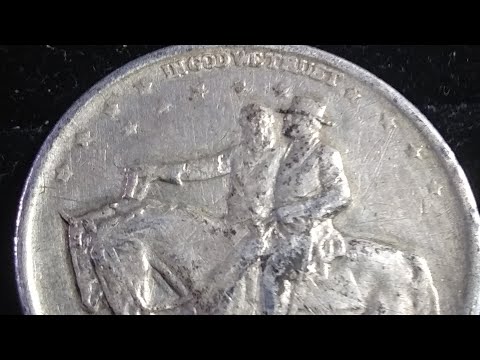 Rare 97 year old Silver half dollar. Stone Mountain commerative coin.