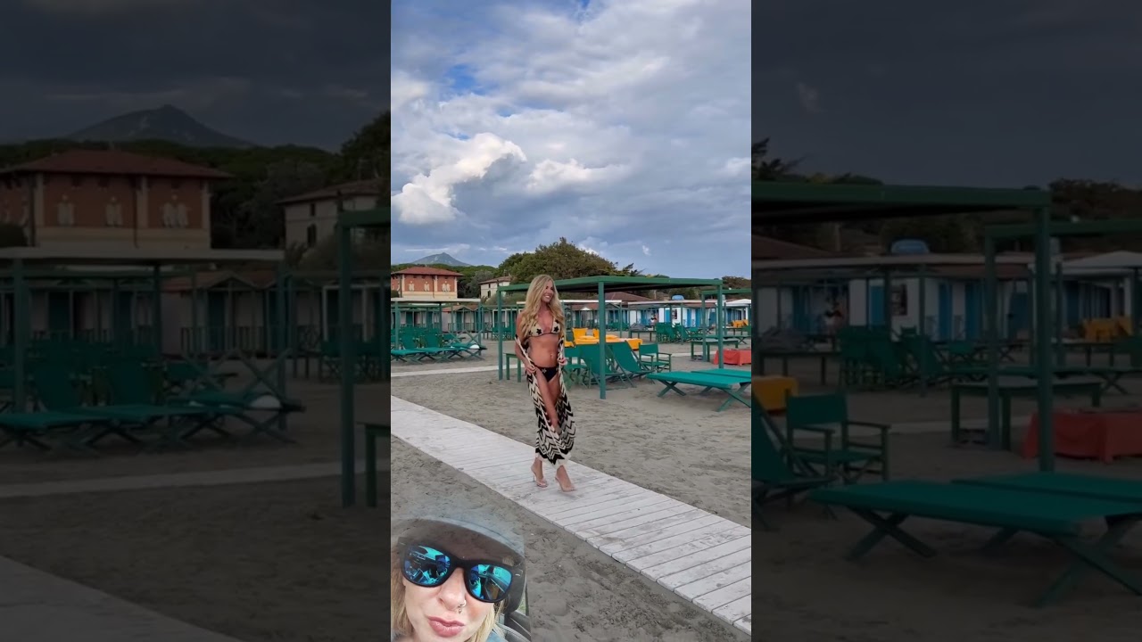 FEDERICA PANICUCCI parades on the beach in Forte dei Marmi wow 😲