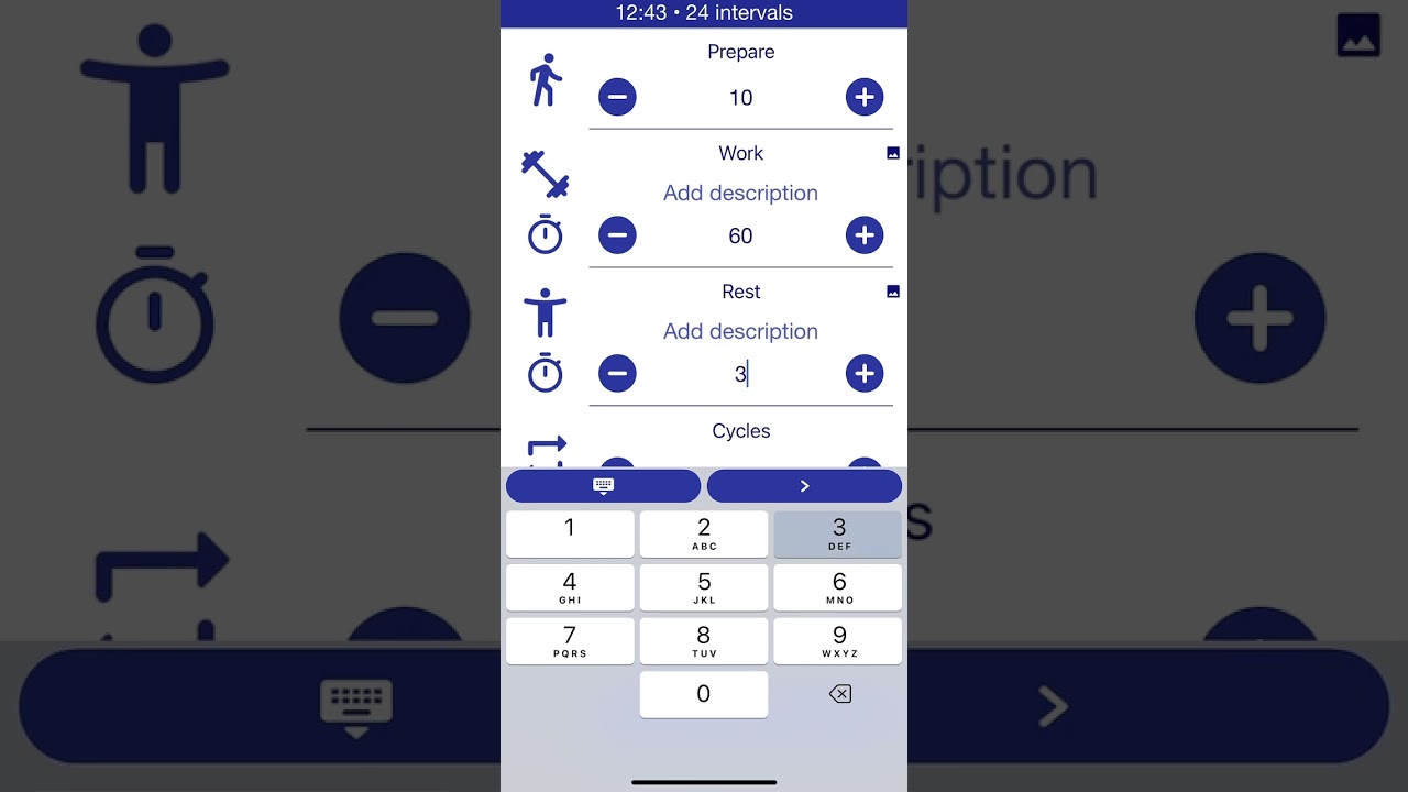 Configuración Tabata Timer