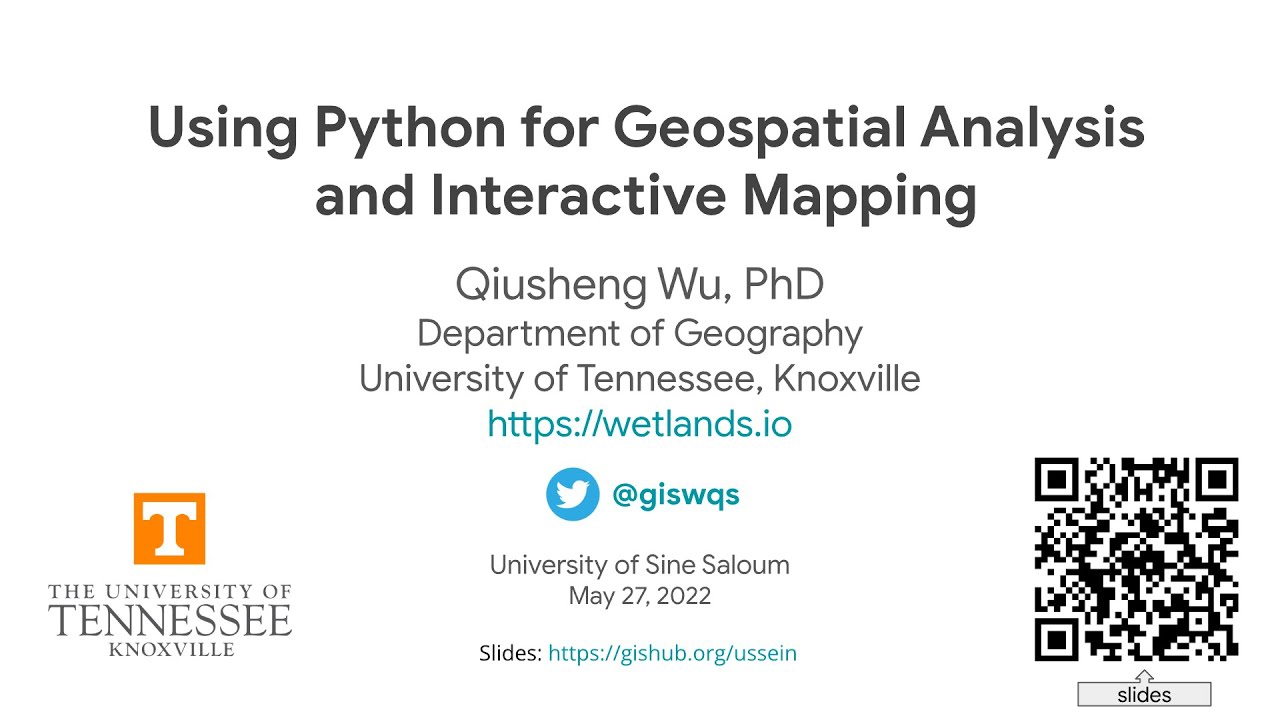 USSEIN Webinar: Using Python for geospatial analysis and interactive mapping
