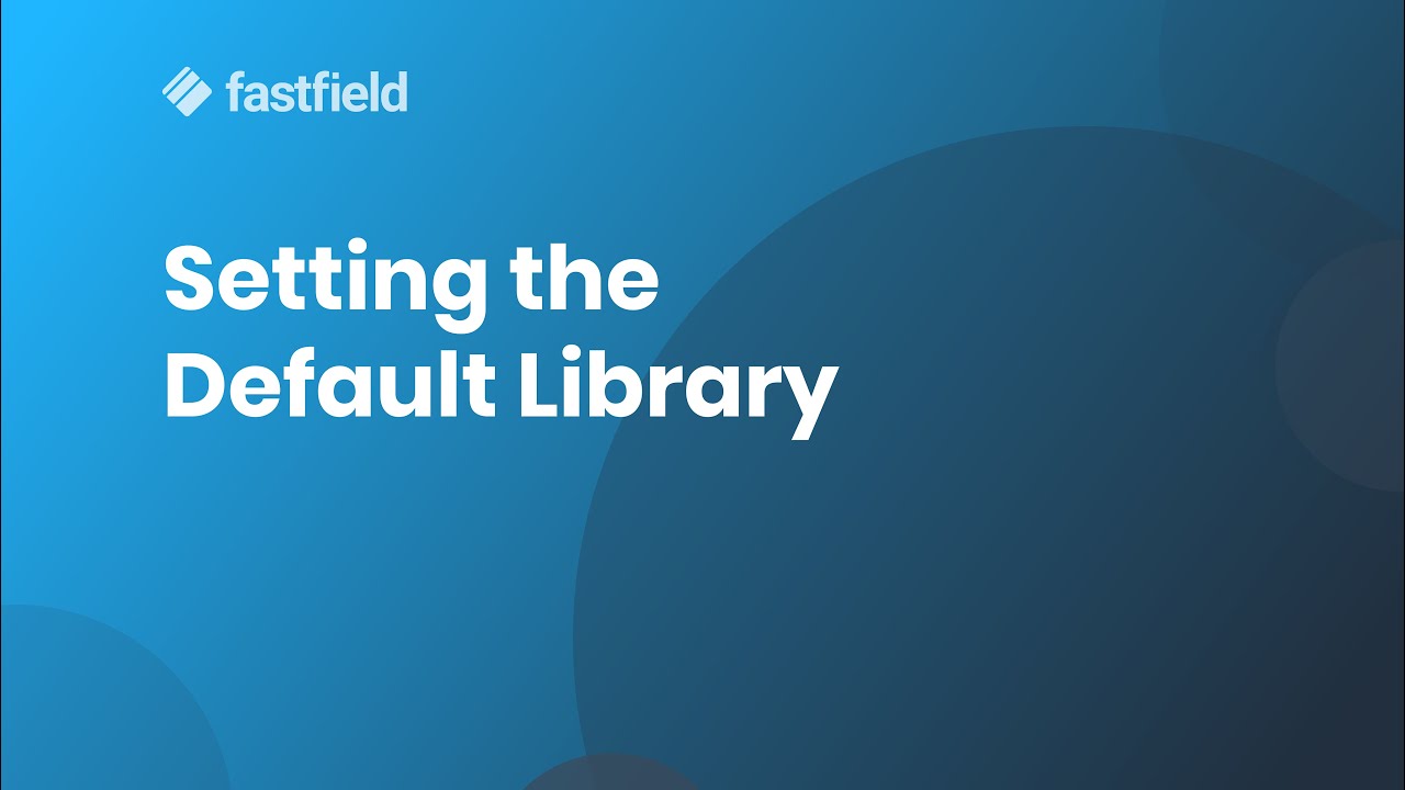 Setting the Default Library