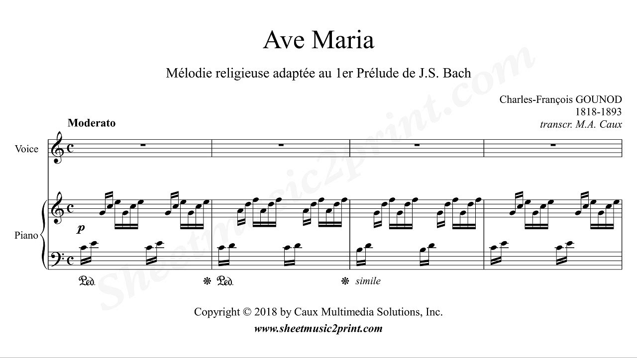 Gounod : Ave Maria - C Major