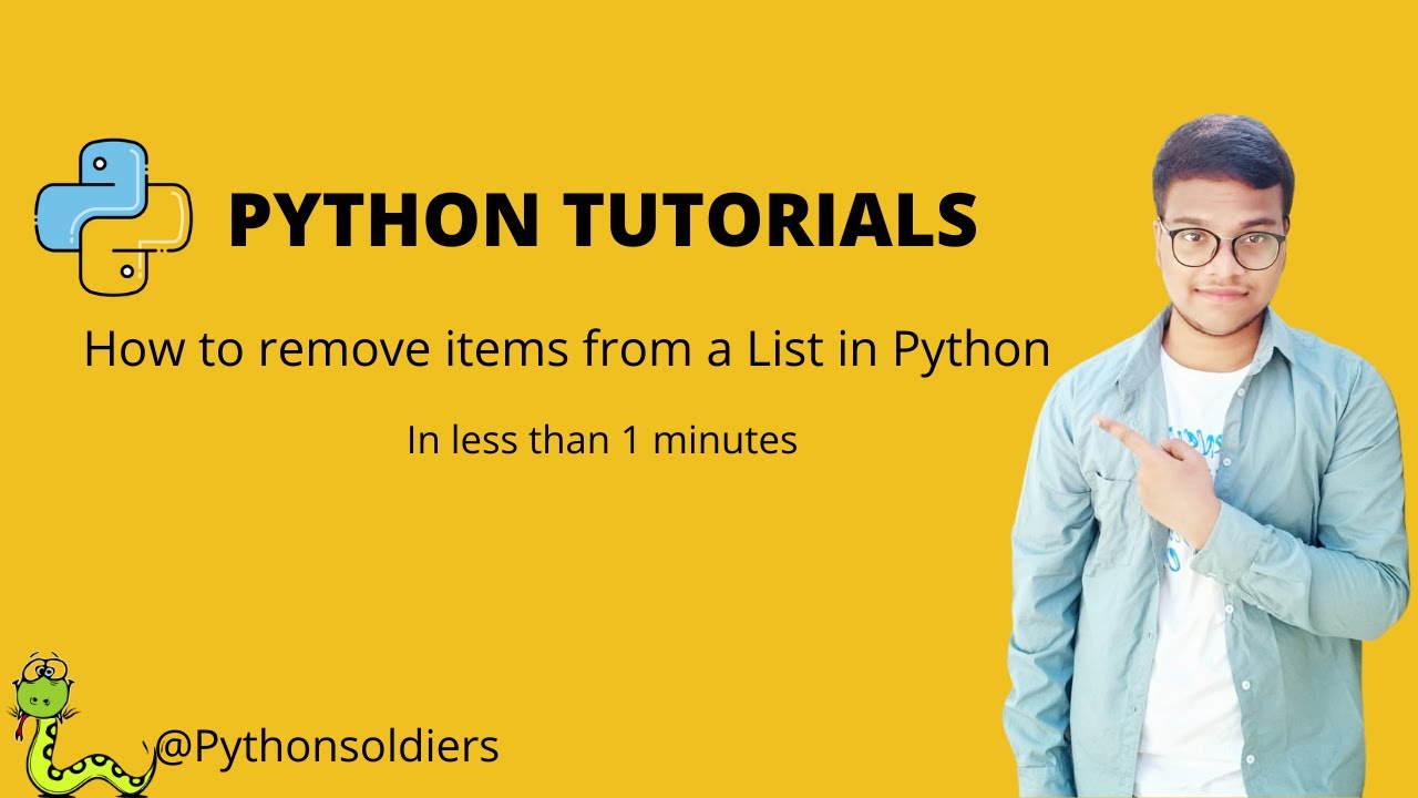 How to remove items from a List in Python Tutorial #shorts #python #tutorials