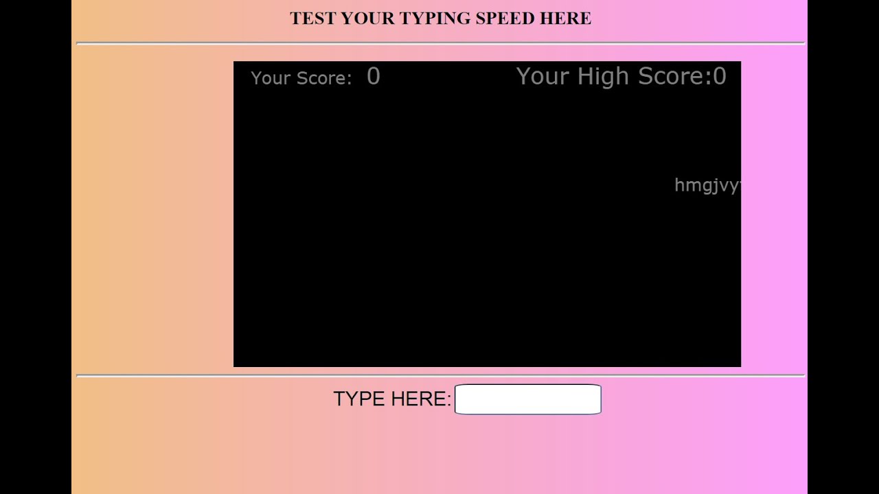 How to make a typing speed testing by using html css and javascript | javascript project