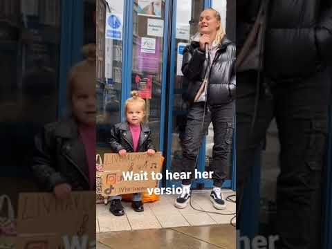 3 year old busker sings Dance Monkey