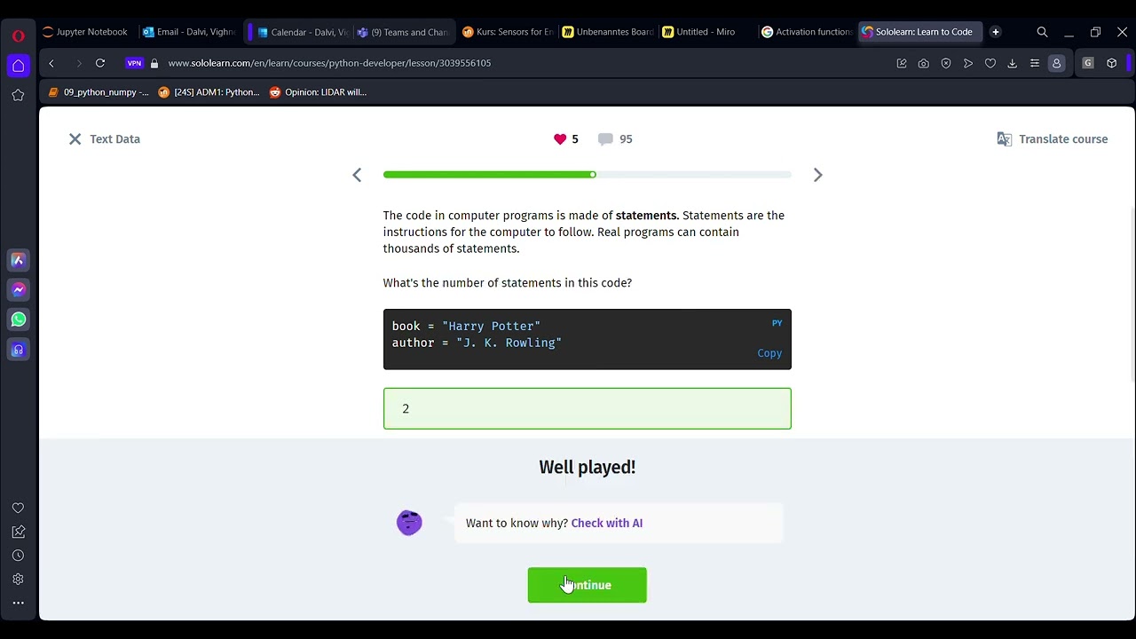 04 Text Data | Python Developer | Sololearn