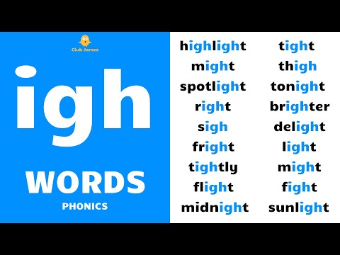 English Phonics - 'igh' words