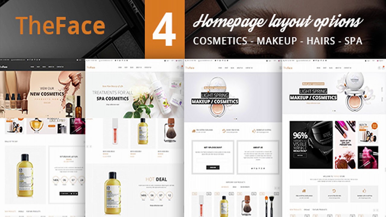 TheFace - Beauty & Cosmetics eCommerce Bootstrap 4 Template | Themeforest Website Templates and