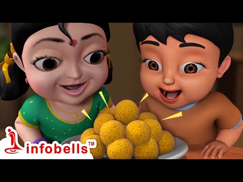 வட்டமான லட்டு தட்டு நிறைய லட்டு | Tamil Rhymes for Children | Infobells #tamilrhymes #numberrhymes