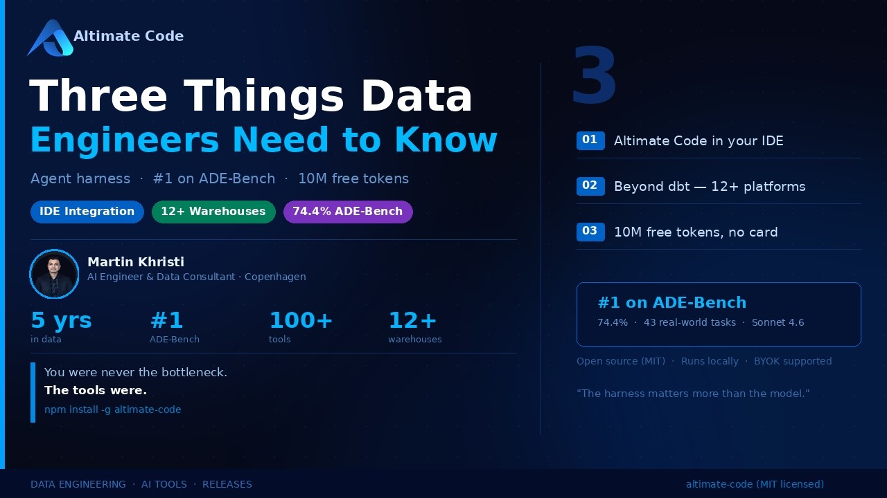 This AI Agent Actually Does the Data Engineering Work (Not Just the Code)