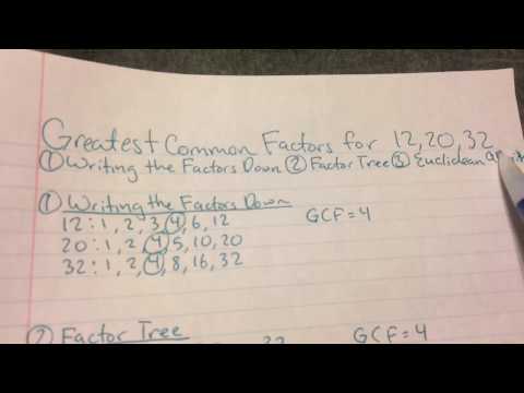 GCF of 12, 20, 32