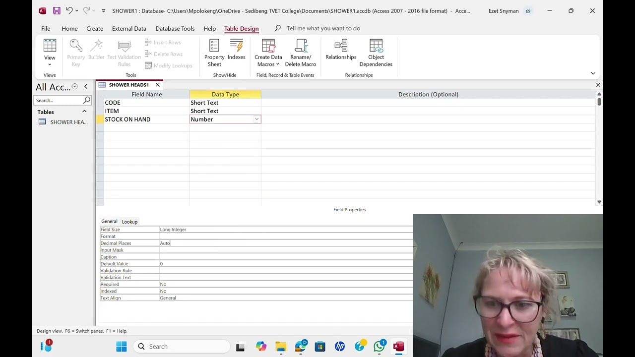 ODP L4   Q3   MS ACCESS   STRUCTURE