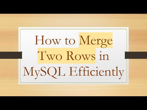How to Merge Two Rows in MySQL Efficiently