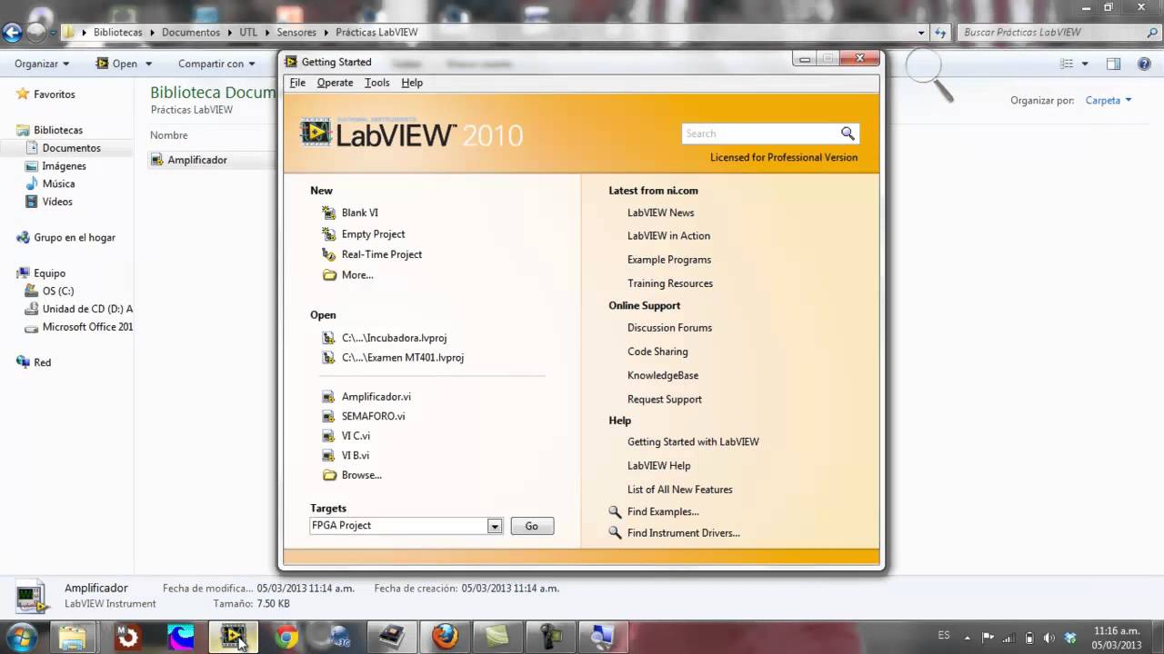 Examples of programming in LabVIEW