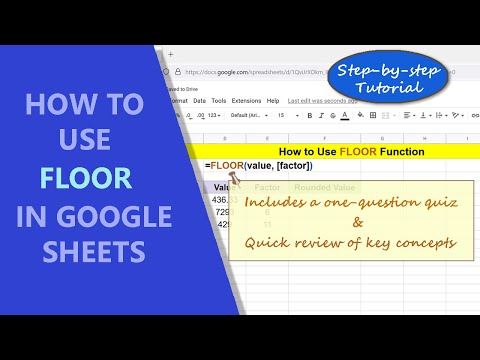 Google Sheets | FLOOR Function | Round Down Number | Example | Spreadsheet Tutorial