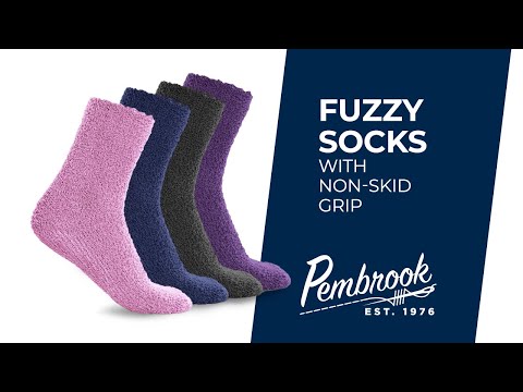 Fuzzy Slipper Gripper Socks for Men and Women | Pembrook