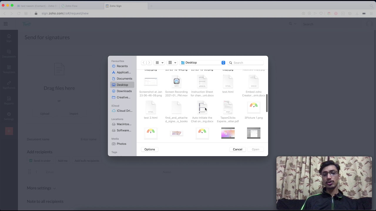 Automate Zoho sign document attachment using Zoho Flow