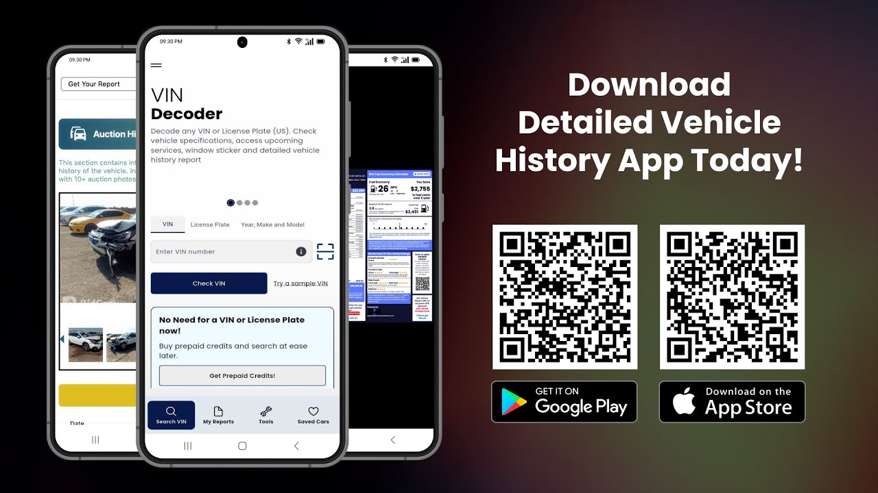 How to Get Car History Report & Window Stickers by VIN Decoder App
