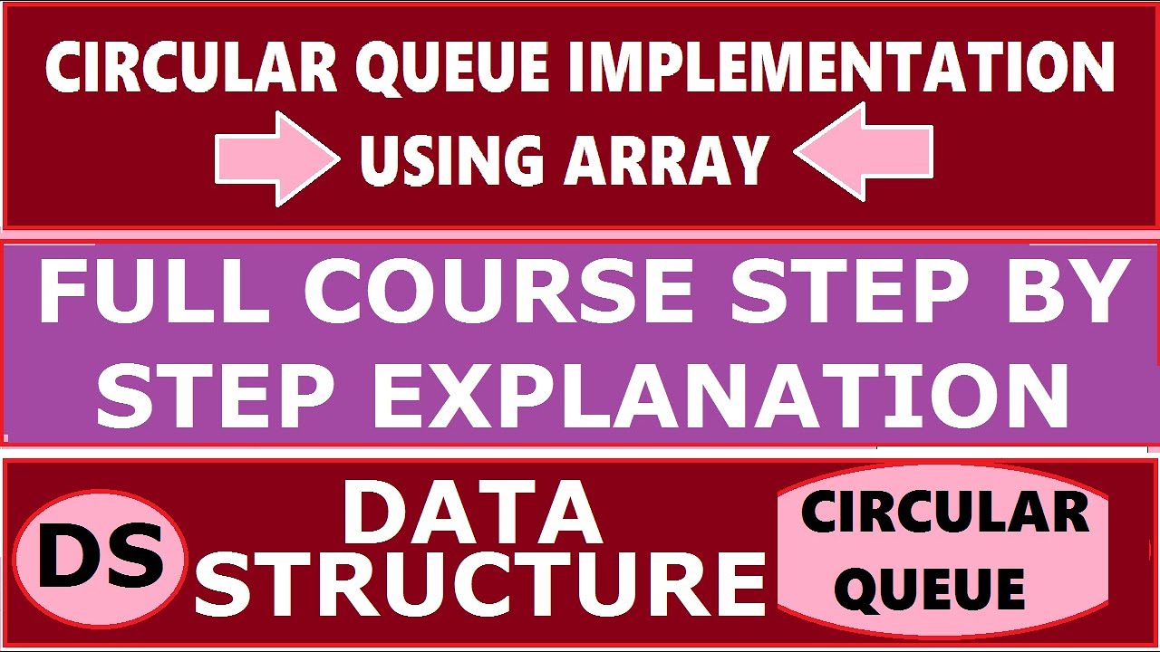 Circular Queue | Circular Queue implementation using array full course step by step explanation