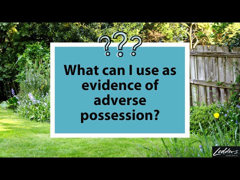 Adverse possession - what can I use as evidence?
