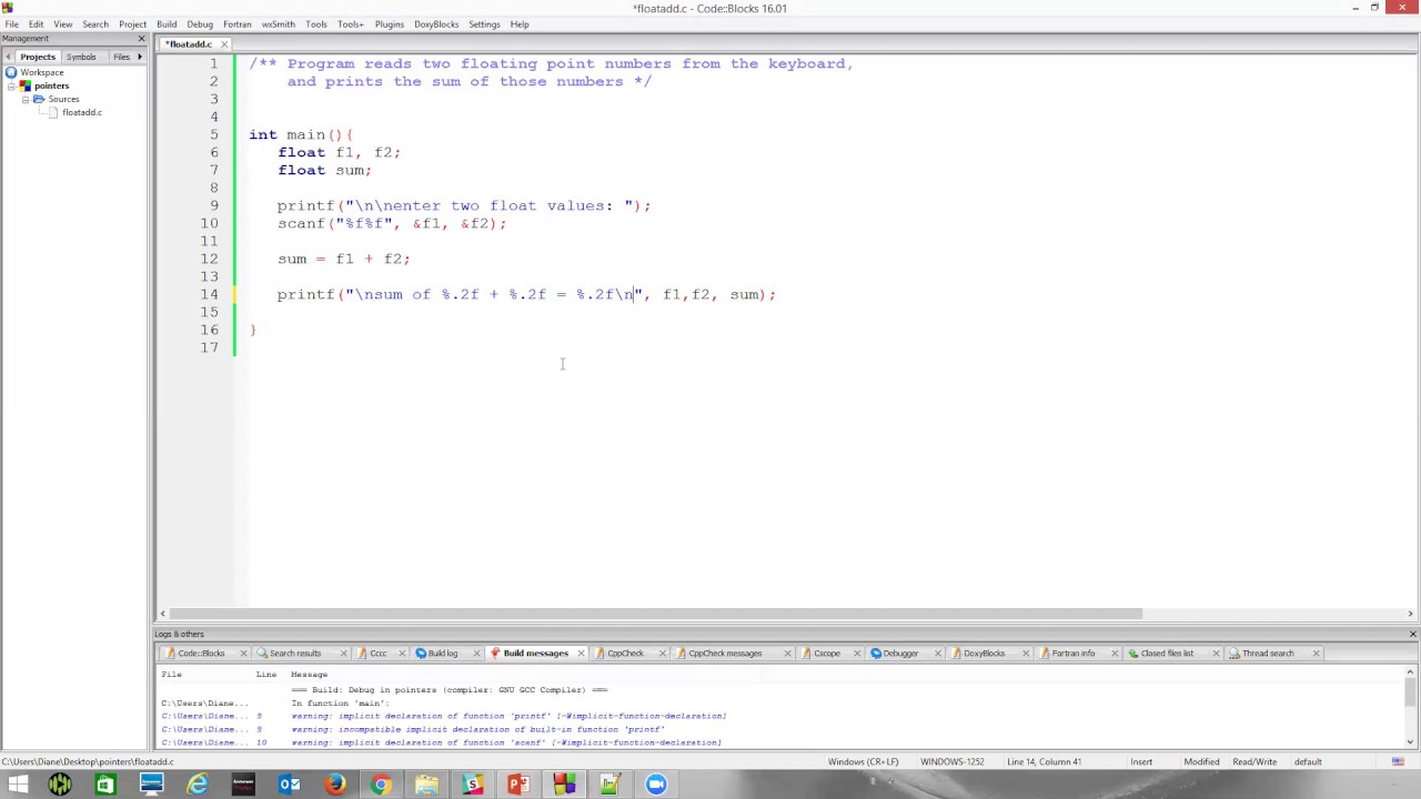 Pointers, part 3, example programs