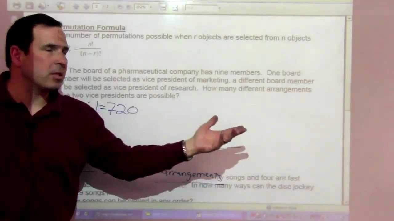 Math 120 12-8 The Counting Principle and Permutation