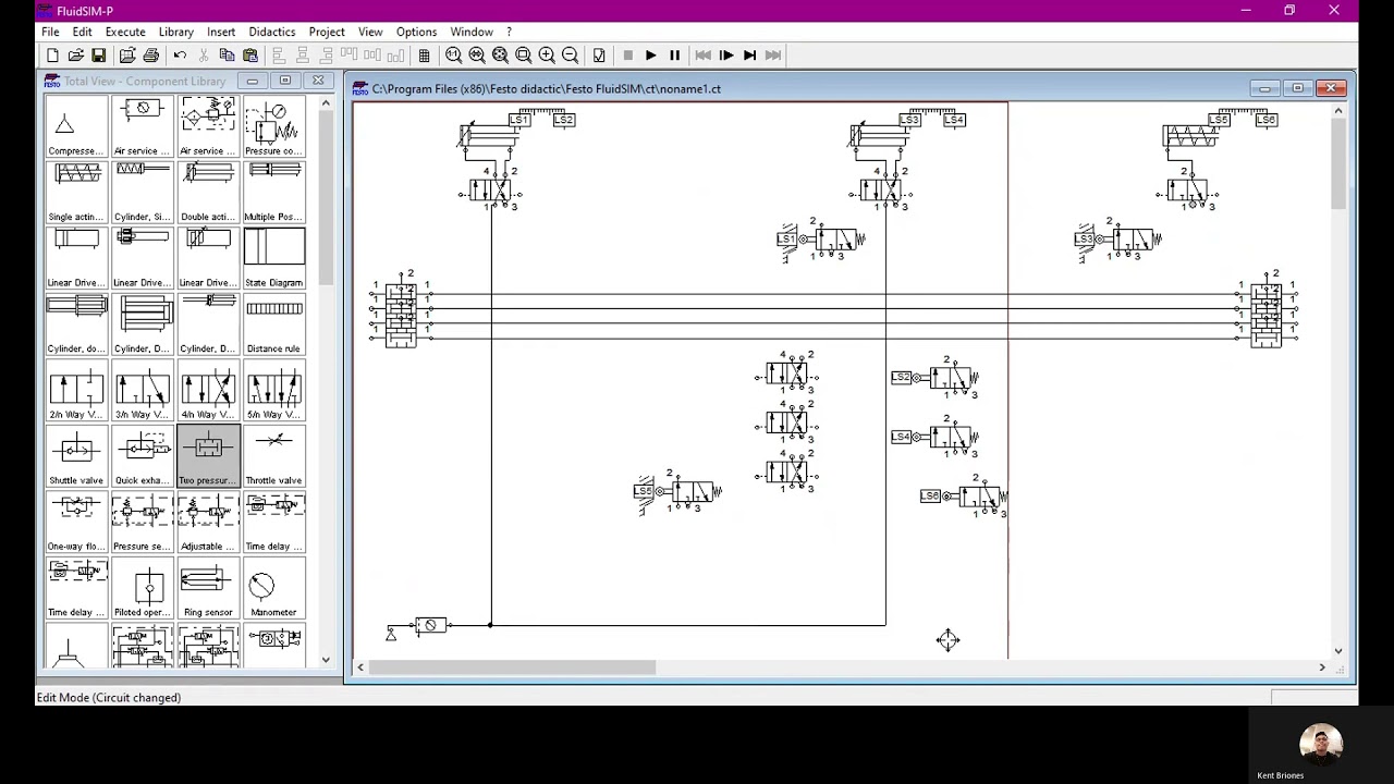 ADVANCE PNEUMATIC CIRCUIT (Cascade Chain: 4 Groups)