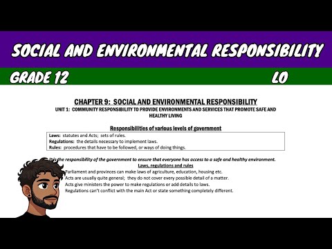 Social and Environmental Responsibility | Grade 12 LO
