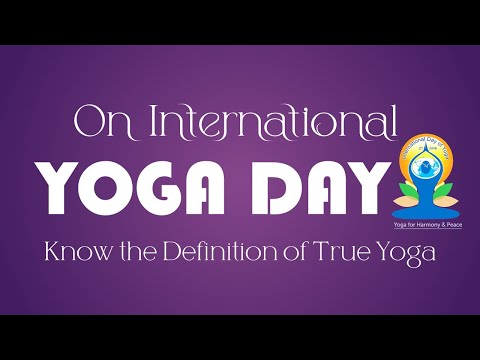 2589 On International Yoga Day, Know the True Definition of Yoga #aivv @A1SPIRITUALUNIVERSITY