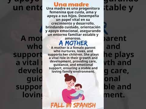 Mother | Learn Spanish Vocabulary | #shorts #beginnerspanish #español #basicspanish #español