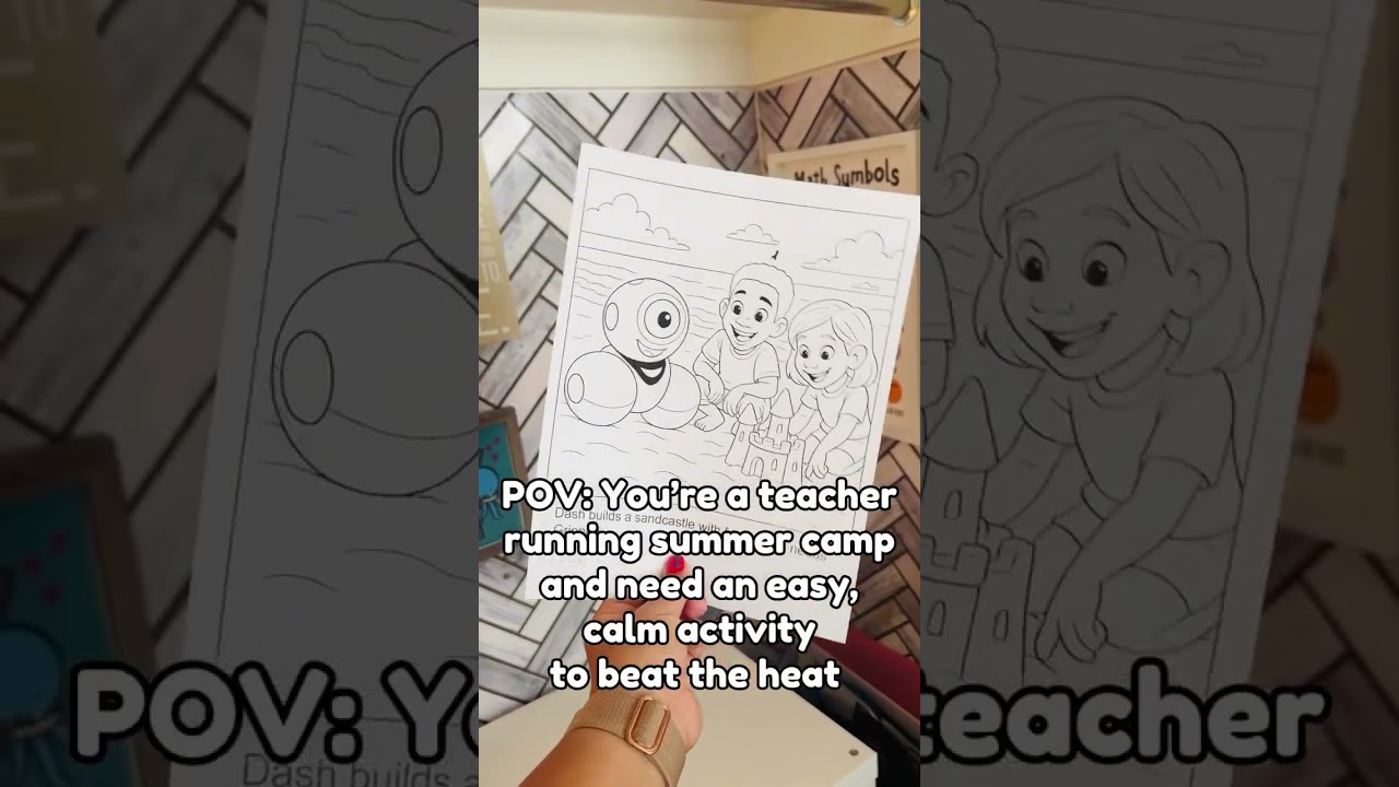 Dash Robot Summer Coloring Sheets for Kids