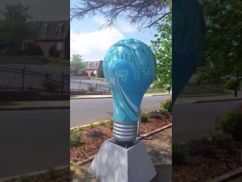 Artbulb in downtown Spartanburg South Carolina