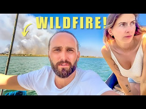 WORST ANCHORAGE EVER? Wildfires & Grounding 🔥 I SAILING Portugal Coast - Ep. 96