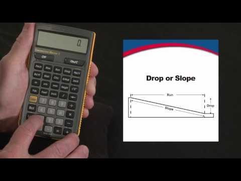 How to do Drop or Slope Calculations | Construction Master 5