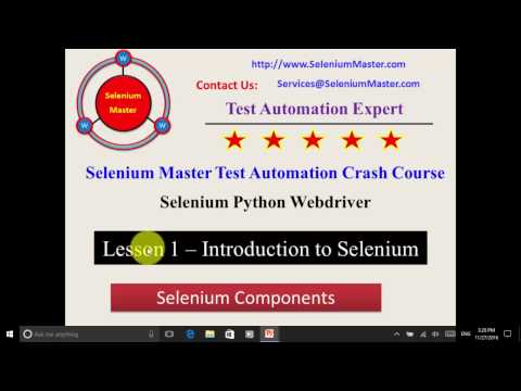 Lesson 1 Selenium Components