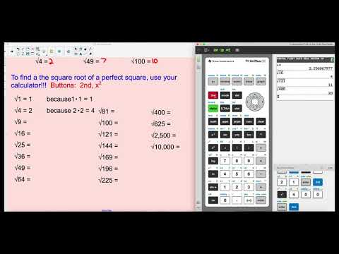 How to Simplify Perfect Squares Quick and Easy with the TI – 84 Graphing Calculator!