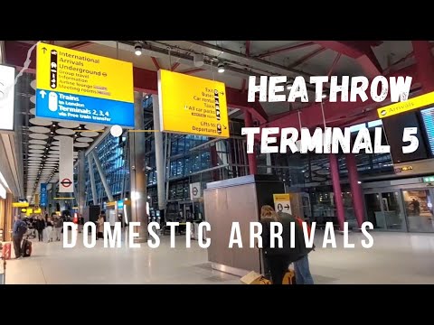 London Heathrow Terminal 5 Domestic Arrivals Airside & Landside / March 2024