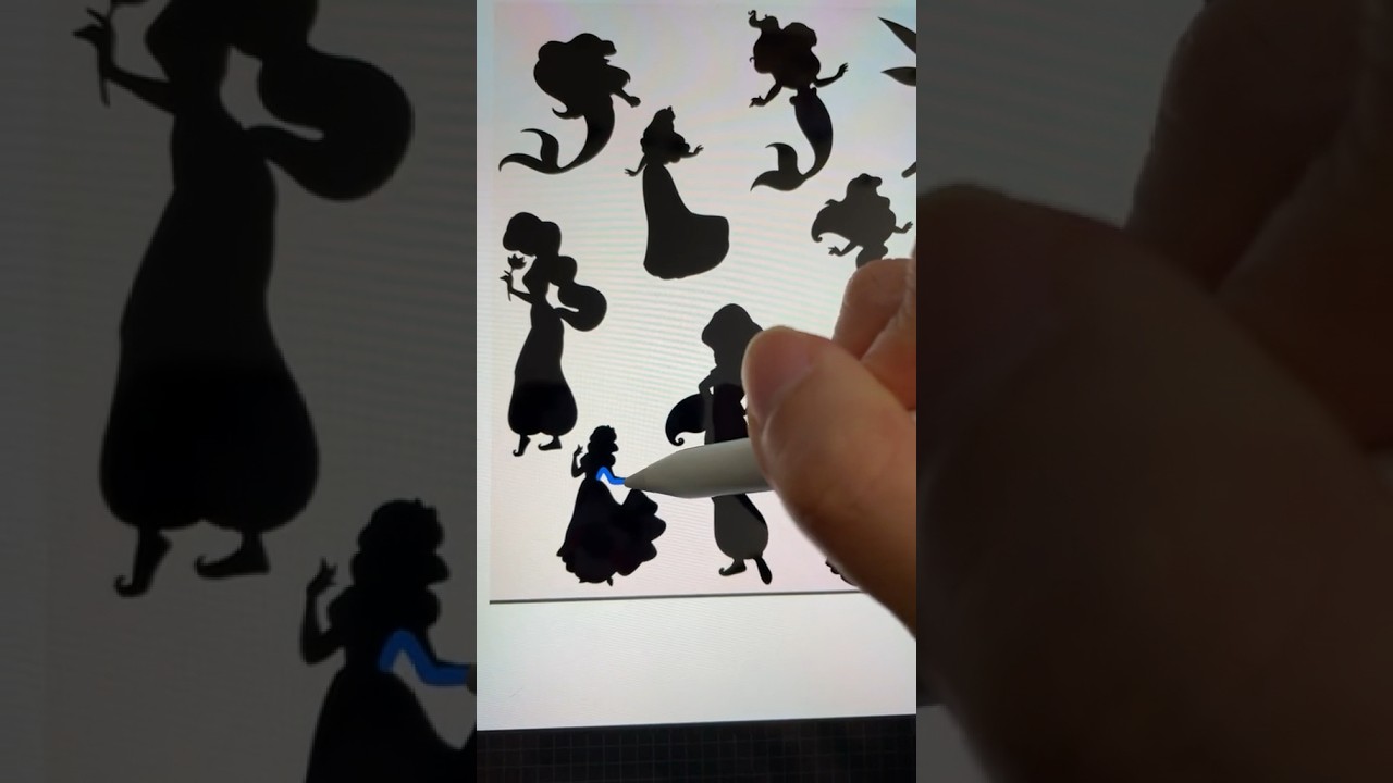 How to make stronger silhouette shapes by studying Disney characters #characterdesign #arttips