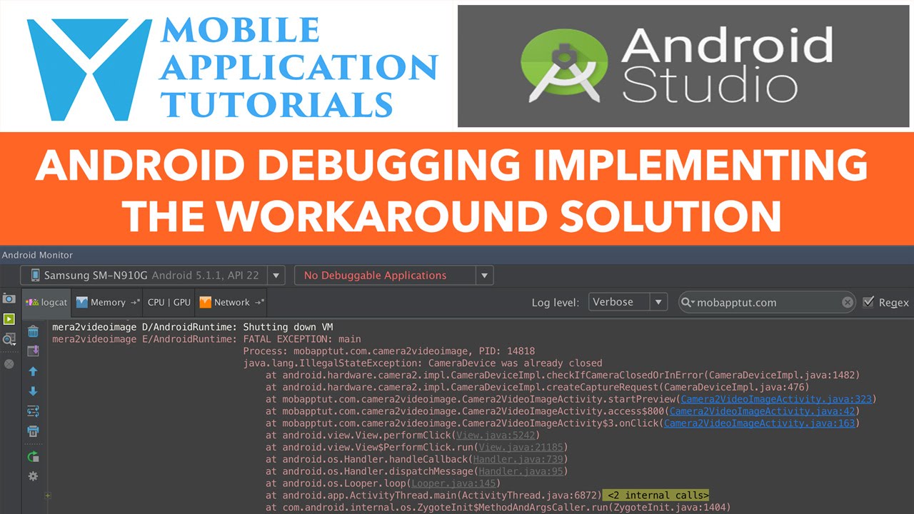 Android debugging with Android Studio - Implementing the workaround solution