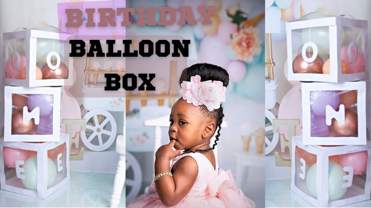 CHEAP DIY IN 30 MINUTES; TRANSPARENT SQUARE BALLOON BOX USING CARDBOARD FOLDER| LETTER BOX