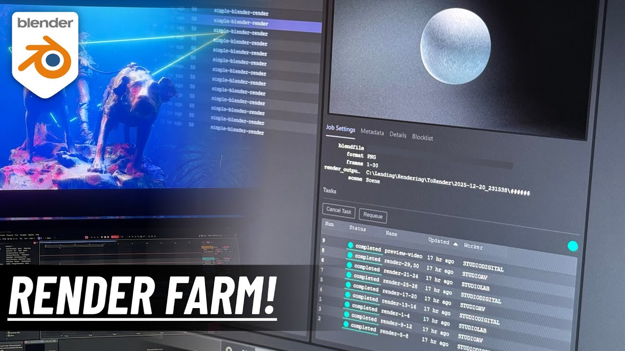 I Built a Private Render Farm! (Flamenco & Python)