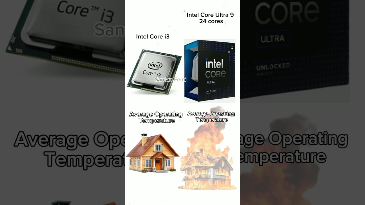 Intel Core i3 Vs Intel Core 9 Ultra Average Operating Temperature