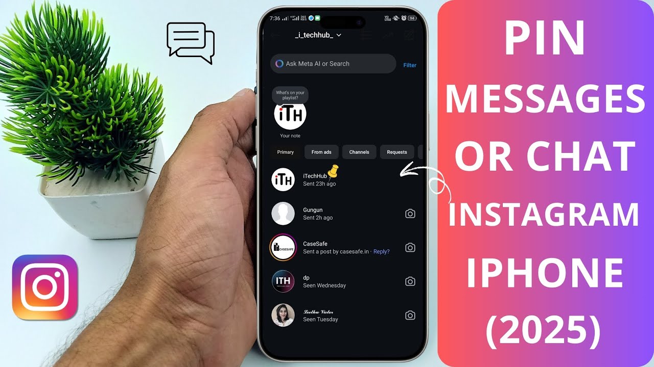 How to Pin Messages or Chat on Instagram iPhone (2025)