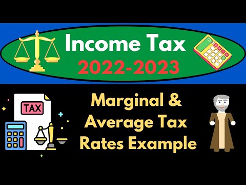Marginal & Average Tax Rates Example 1080 Income Tax Preparation 2022 - 2023
