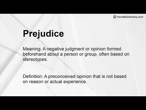 Prejudice Meaning