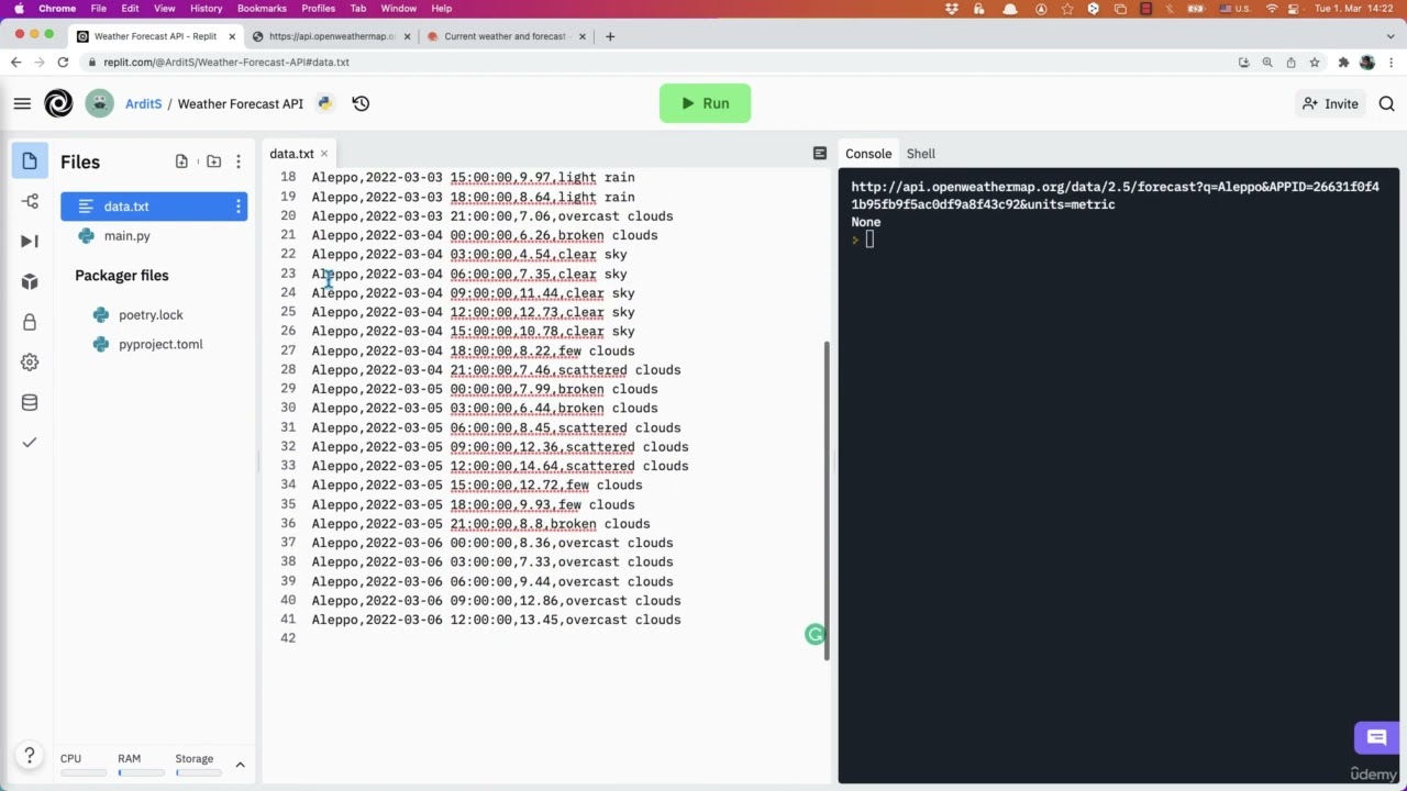 (Exercise) Weather Forecast API | Automate Everything with Python